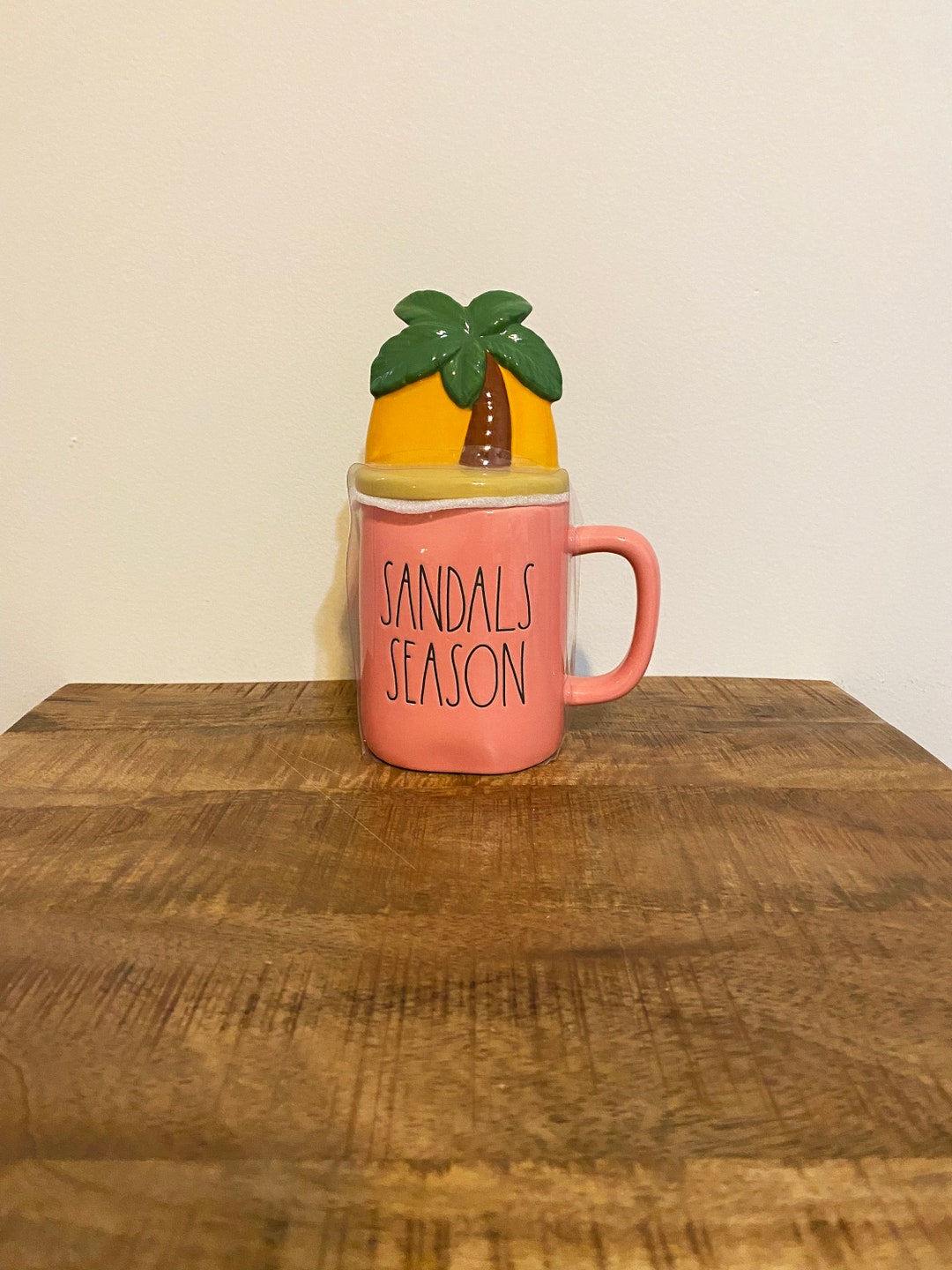 Rae Dunn Sandals Season Mug, Rae Dunn Pink Mug With Lid, Rae Dunn ...