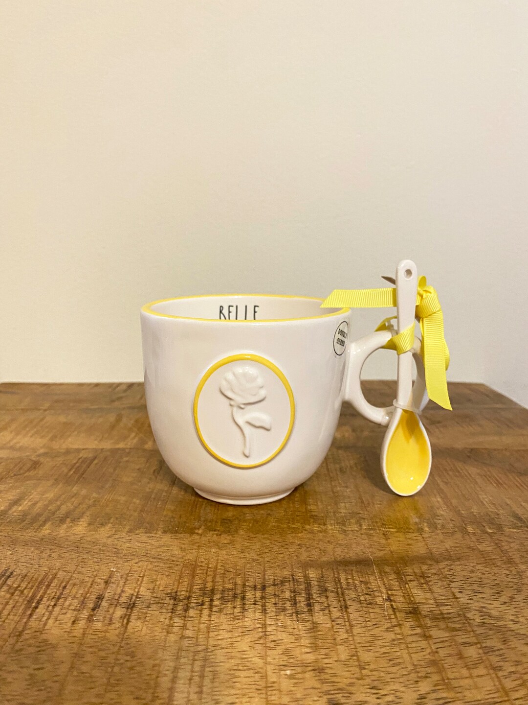 Rae Dunn Belle Cup With Spoon, Rae Dunn Disney, Rae Dunn Beauty and the ...
