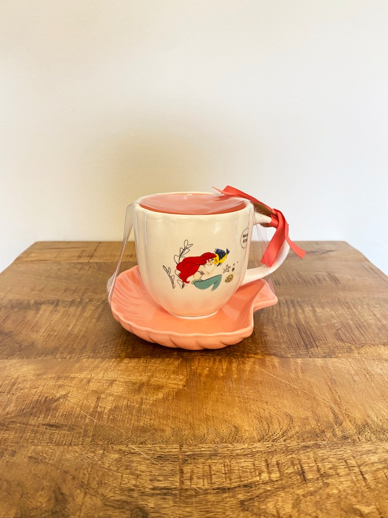 Rae Dunn Under the Sea Tea Pink Cup and Saucer, Rae Dunn Disney Princes ...