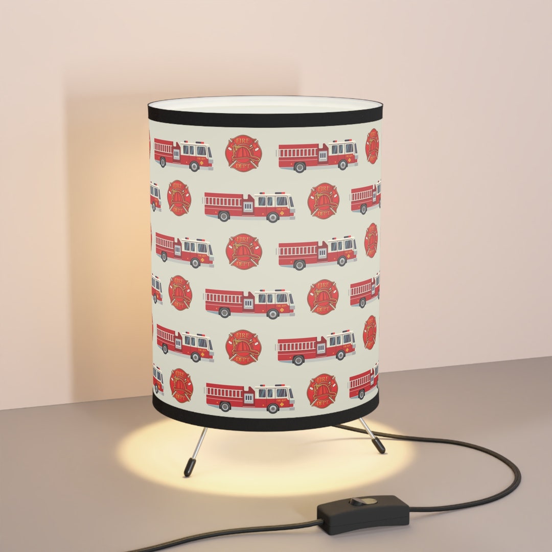 Fire Engine Decor, Childrens Room Lamp Fire Truck Nursery, Fireman Boy ...