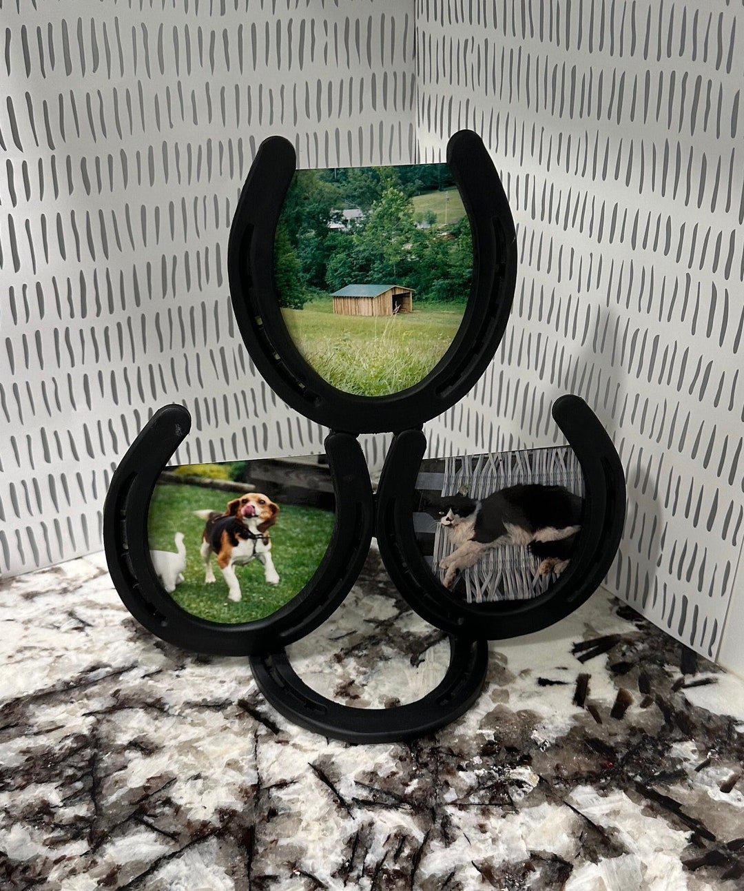3 Horseshoe Picture Frame - Etsy