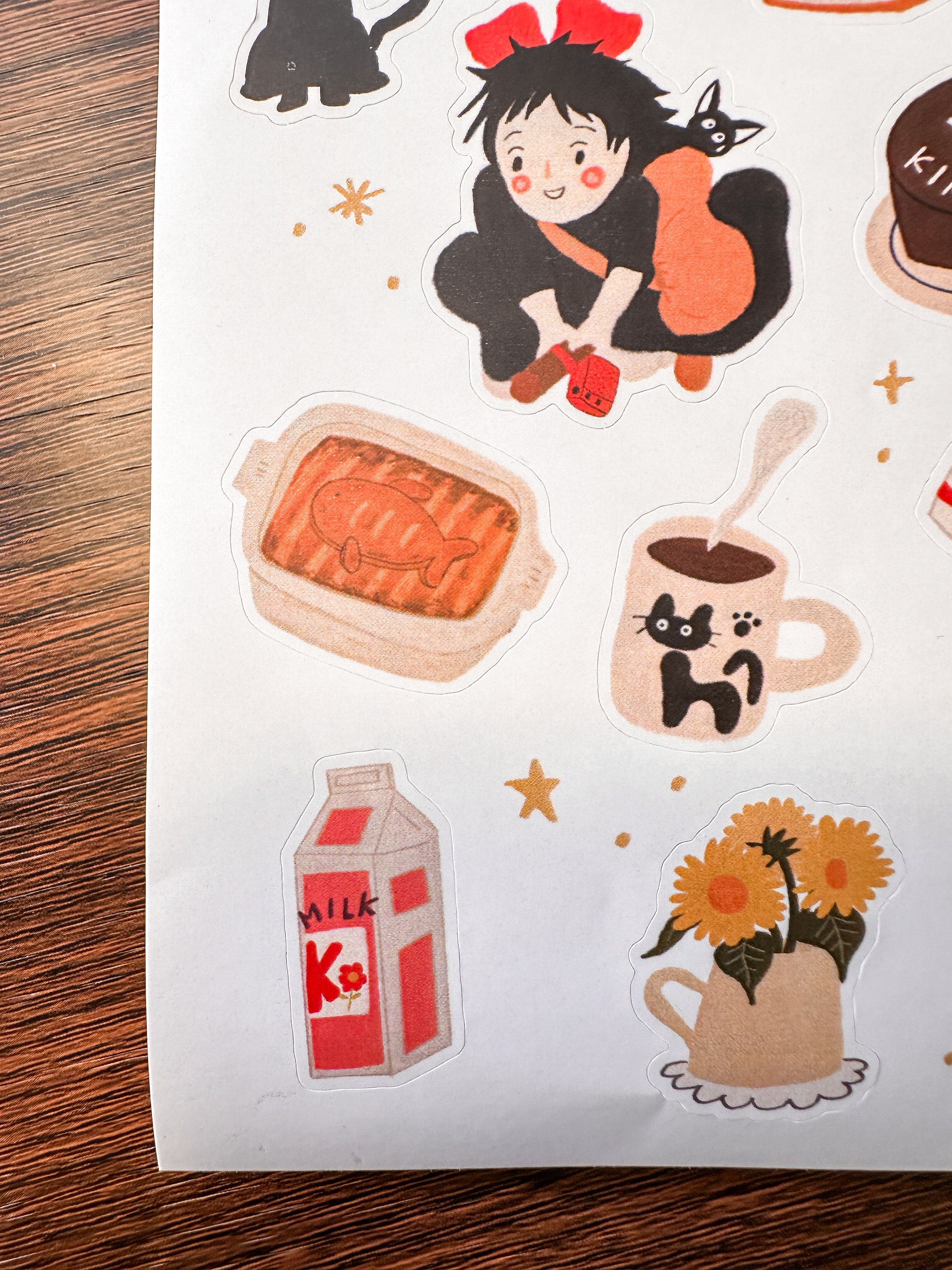 Ghibli Kiki's Delivery Sticker Sheet Cottagecore Stickers, Sticker ...