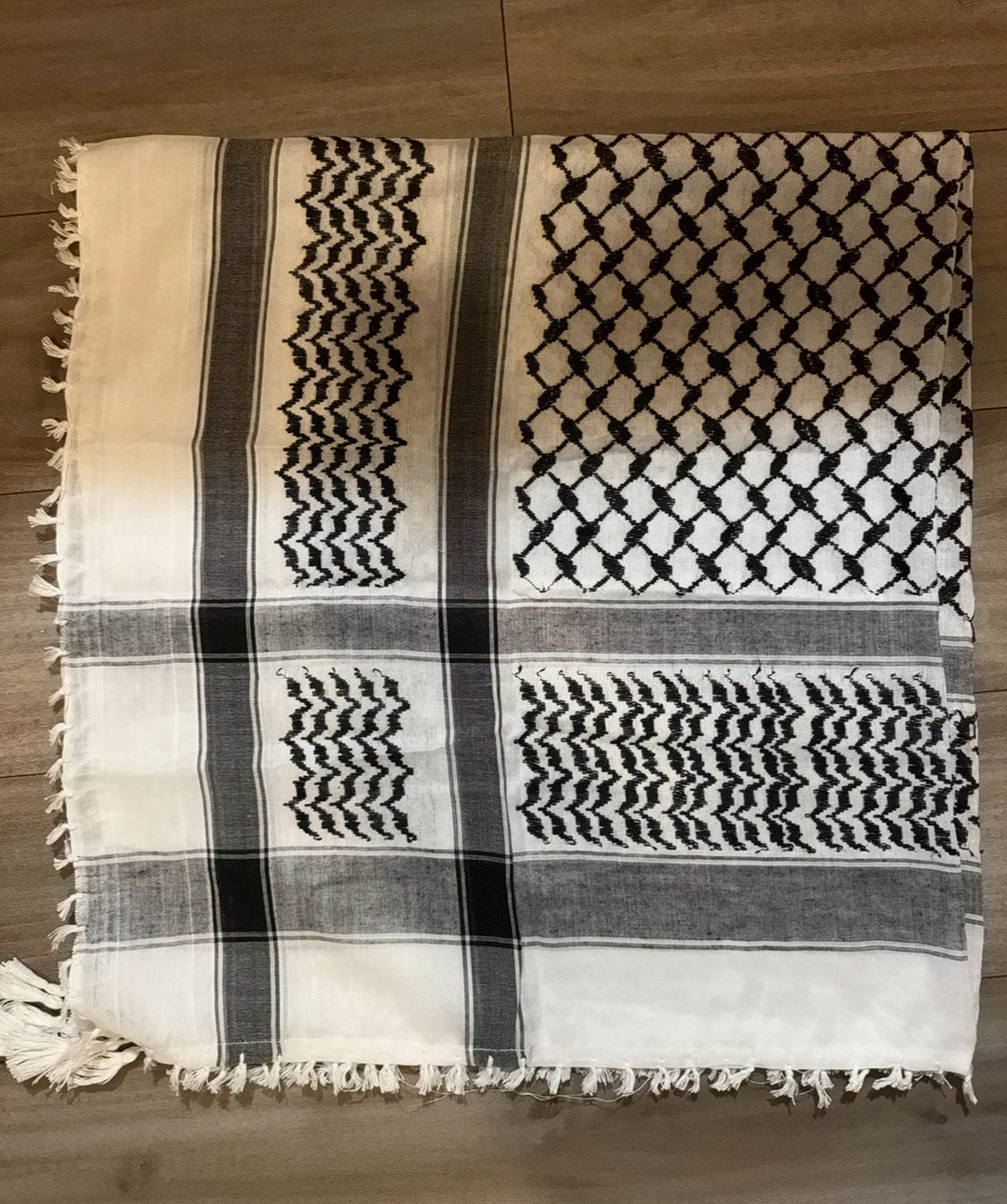 Palestinian Kuffiyeh Orginal Black and White Color - Etsy