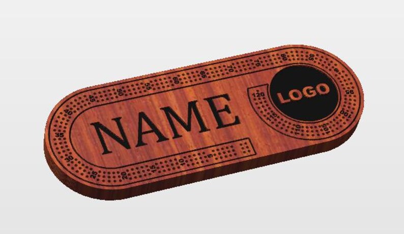3 Peg Custom Cribbage Board, Fully Customizable, 18"x7", Digital File ...