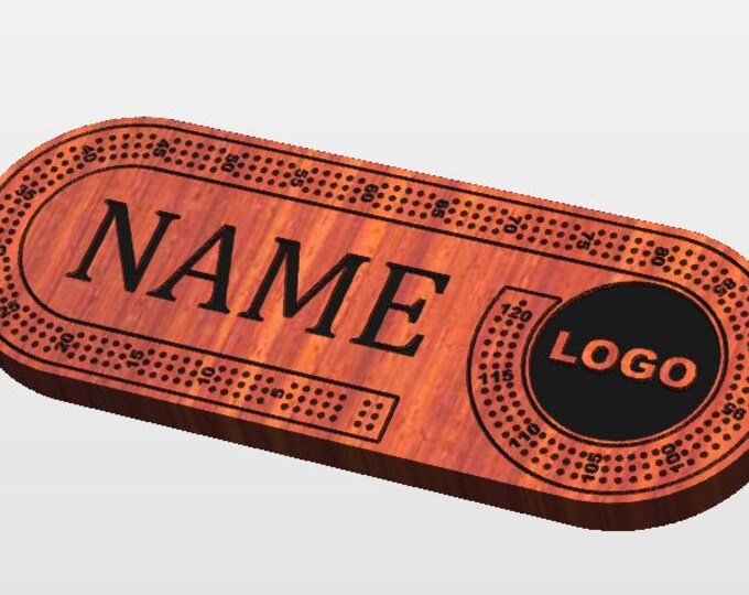 3 Peg Custom Cribbage Board, Fully Customizable, 18"x7", Digital File ...