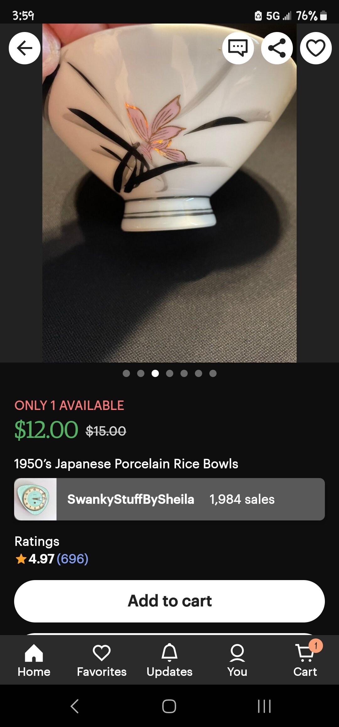4 Vintage Japanese Rice Bowls - Etsy