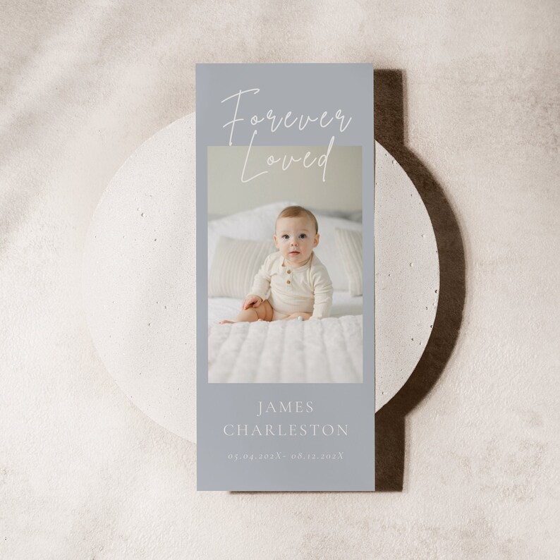 Funeral Prayer Card Template Baby Boy Funeral Memorial Prayer Prayer ...