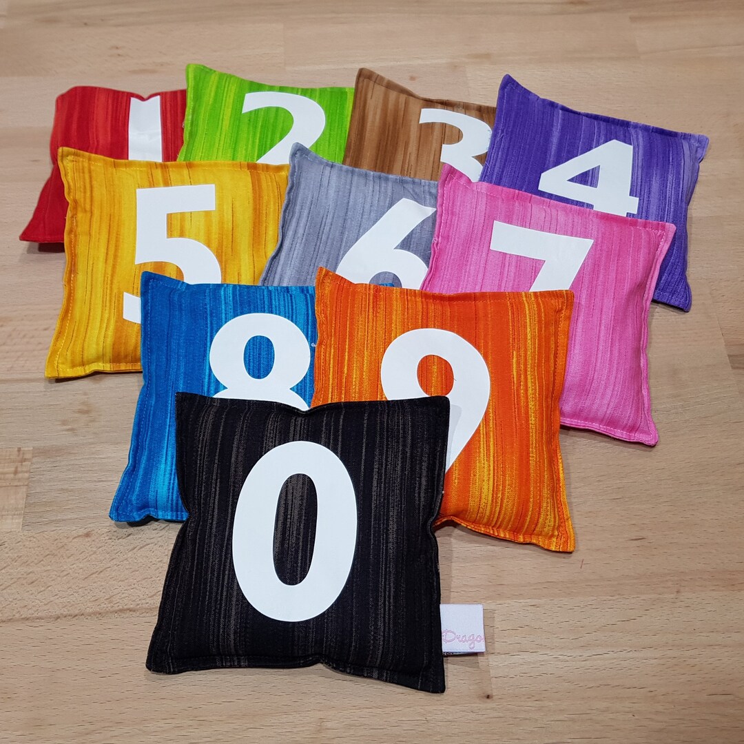 Number Bean Bags - Etsy