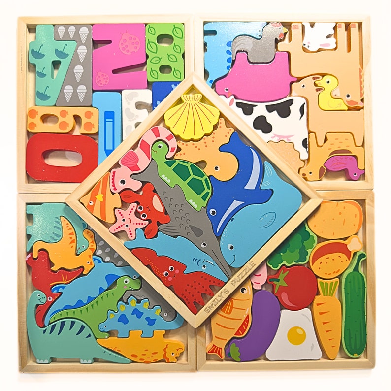 Personalized Wooden Jigsaw Puzzle: Montessori Learning Toy - Etsy