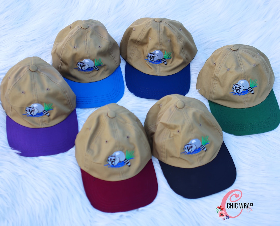 Embroidered Racoon Camping Caps, Cute Raccoon Couple Matching Hats ...