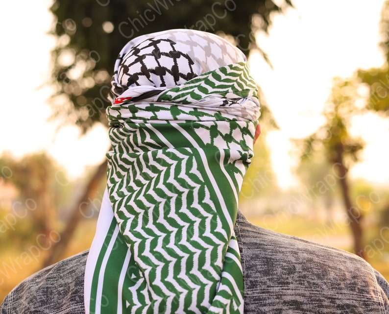 Palestinian Keffiyeh Scarf, Traditional Arab Style Arafat Hatta ...