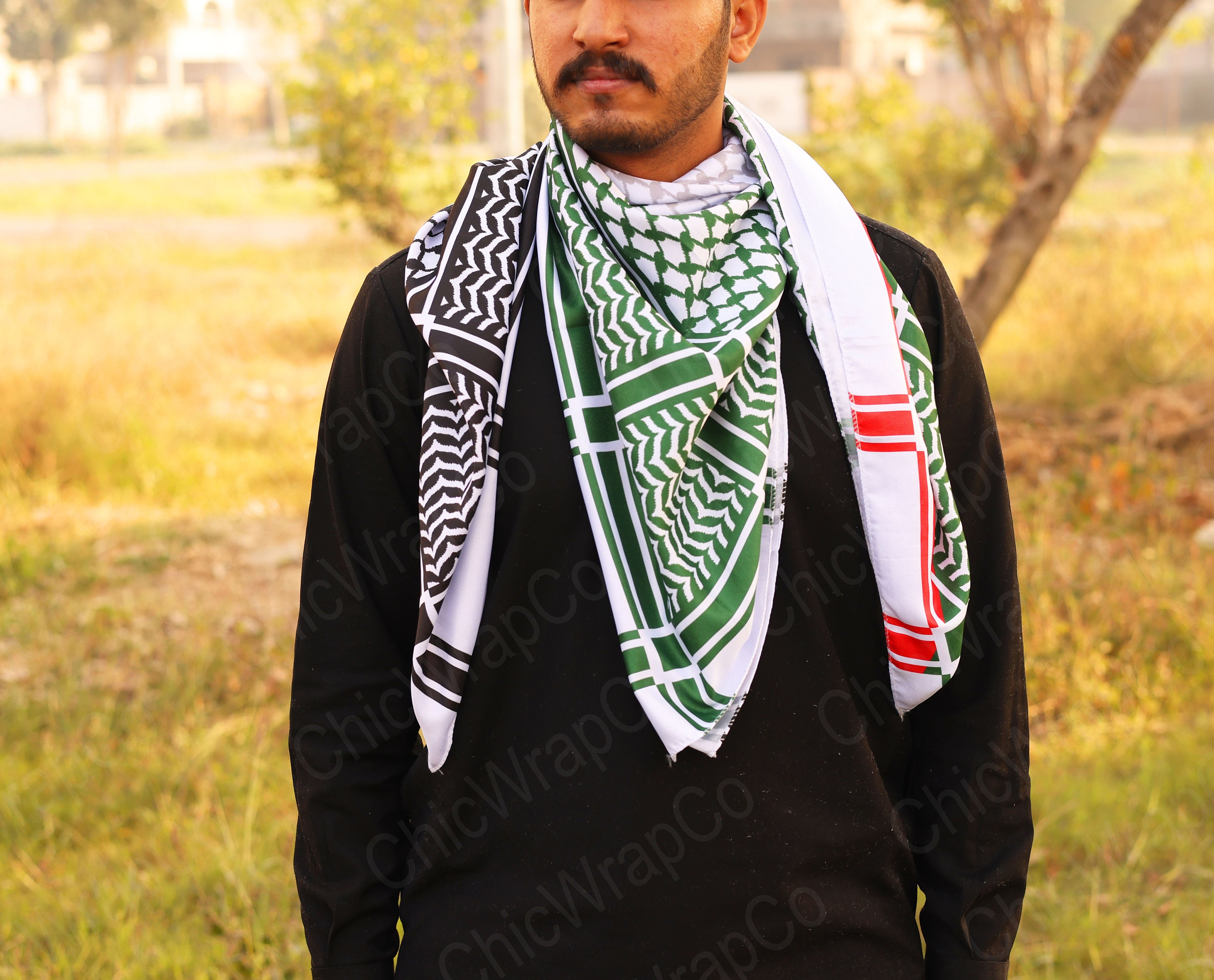 Palestinian Keffiyeh Scarf, Traditional Arab Style Arafat Hatta ...