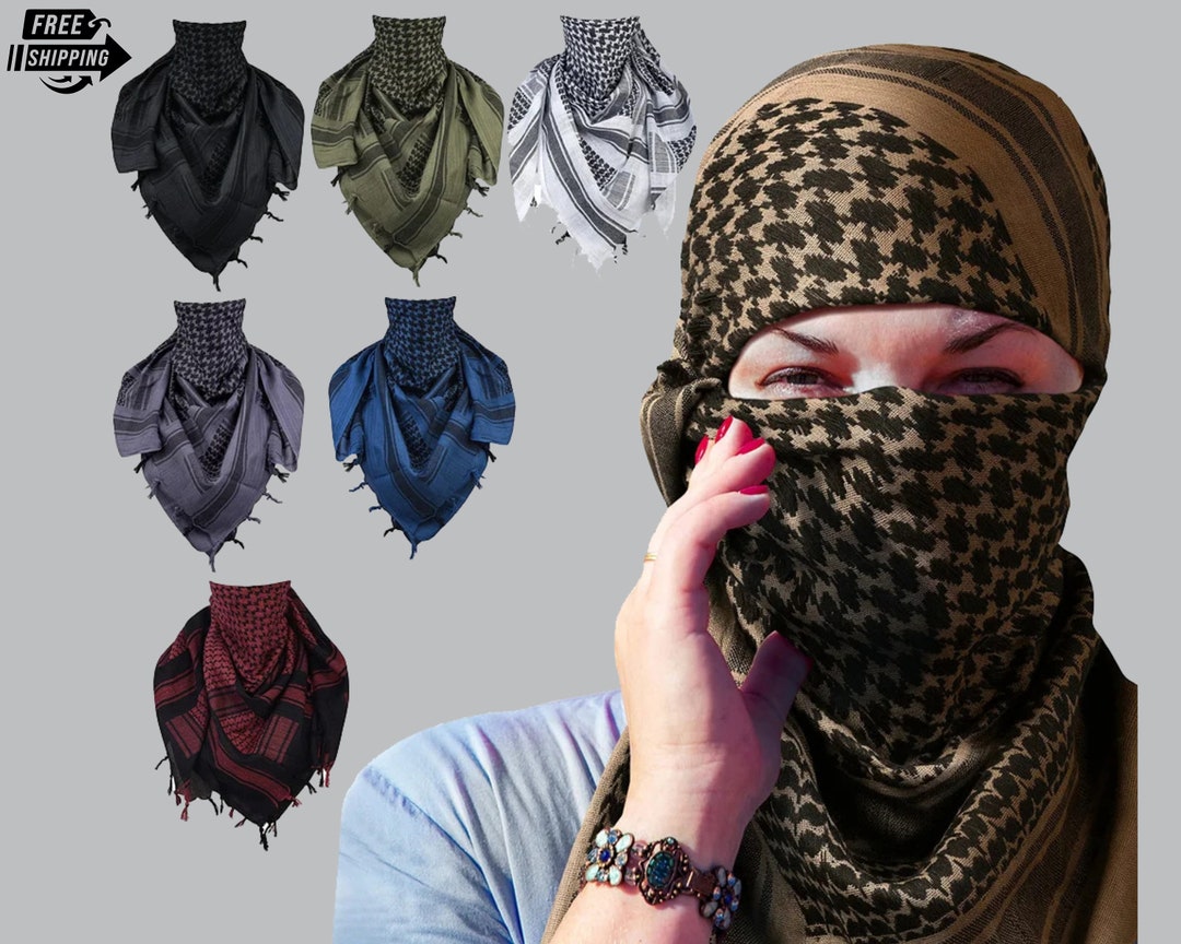 Arab Shemagh Keffiyeh Scarf, Palestinian Keffiyeh Head Scarf, Unique ...