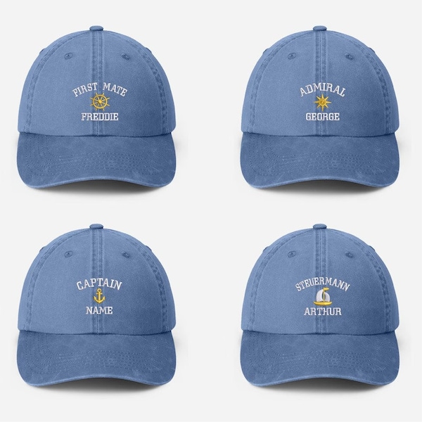 Custom Black Captain Trucker Hat - Etsy