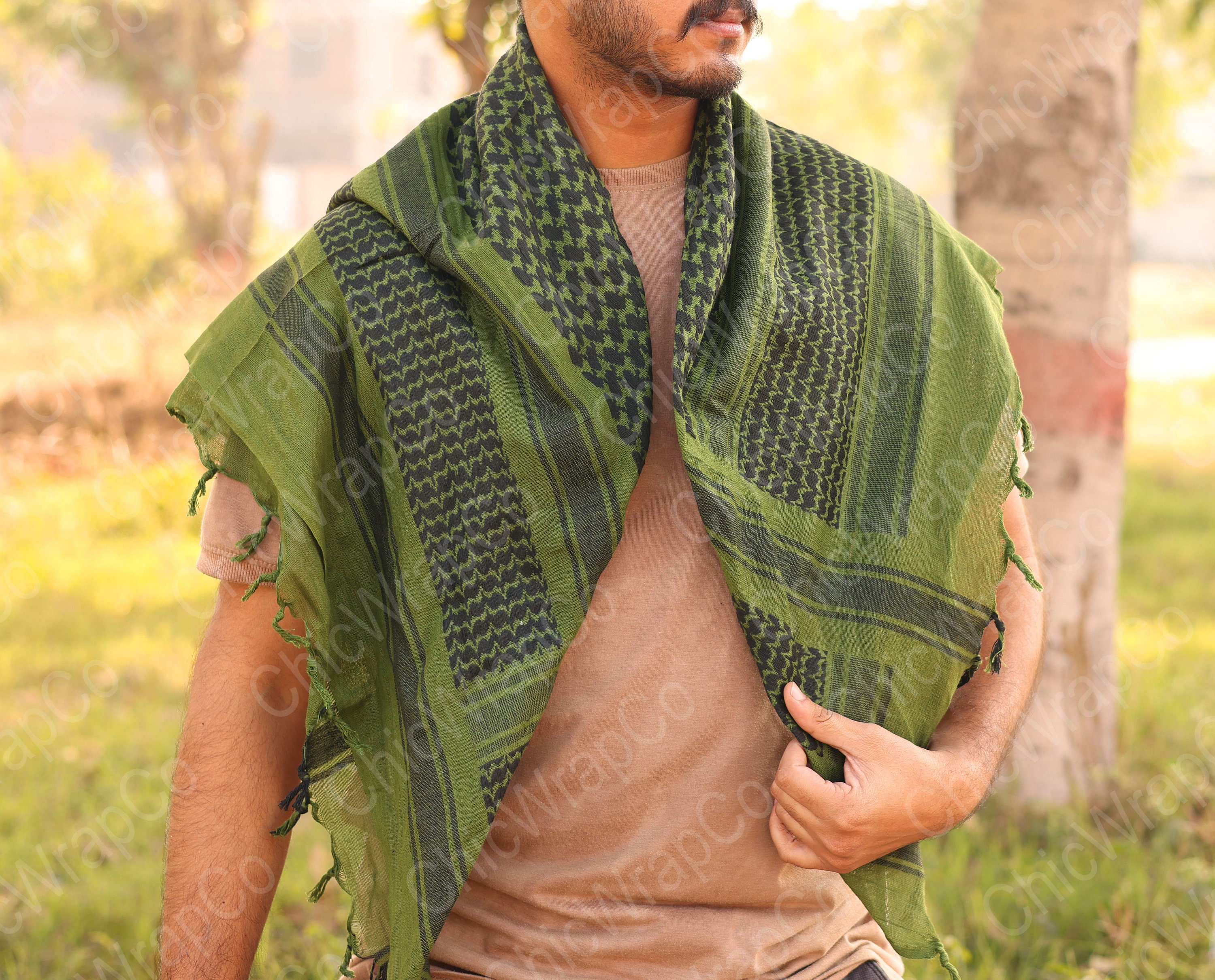 Palestinian Keffiyeh Shemagh Scarf, Arab Style Arafat Hatta Head Scarf ...