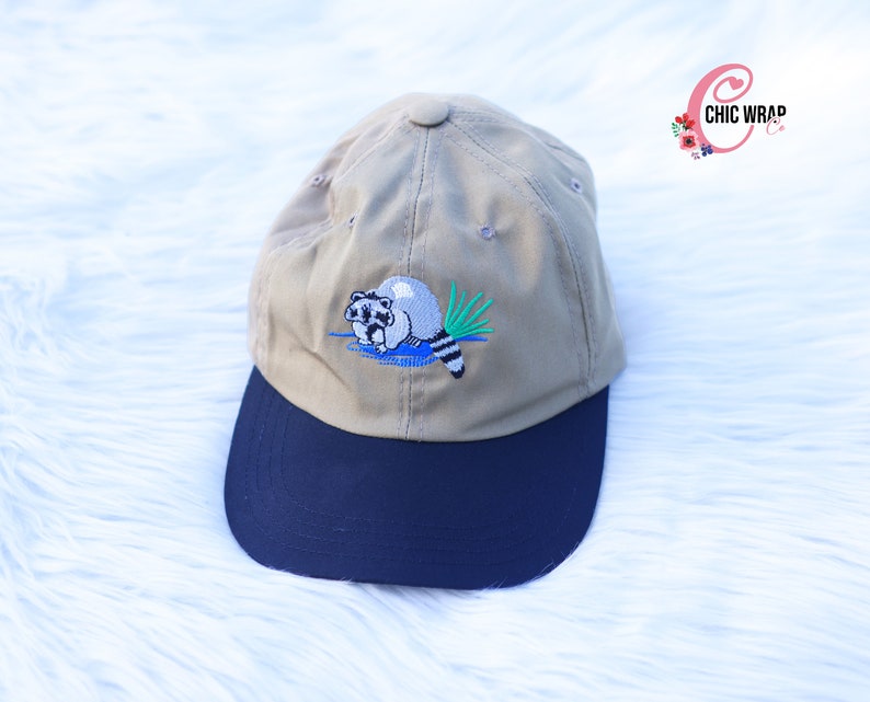 Embroidered Racoon Camping Caps, Cute Raccoon Couple Matching Hats ...