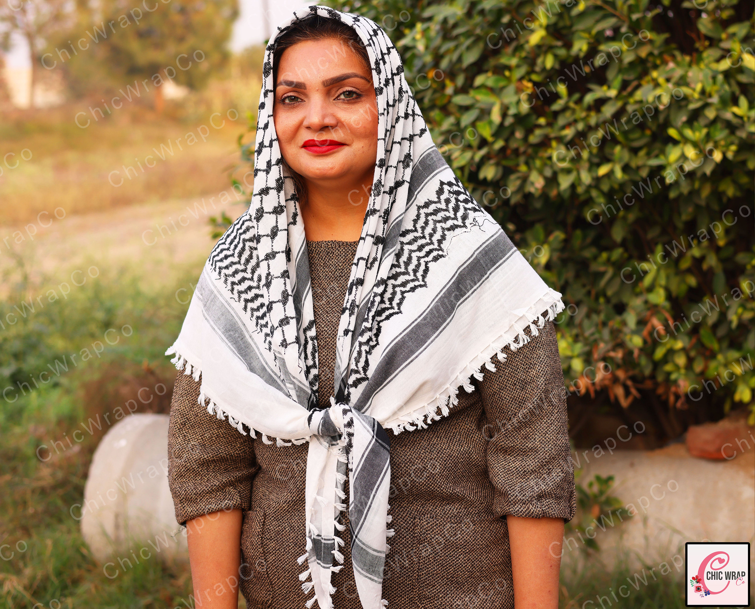 Shemagh Keffiyeh Palestine Scarf, Arab Style Arafat Hatta Headscarf ...