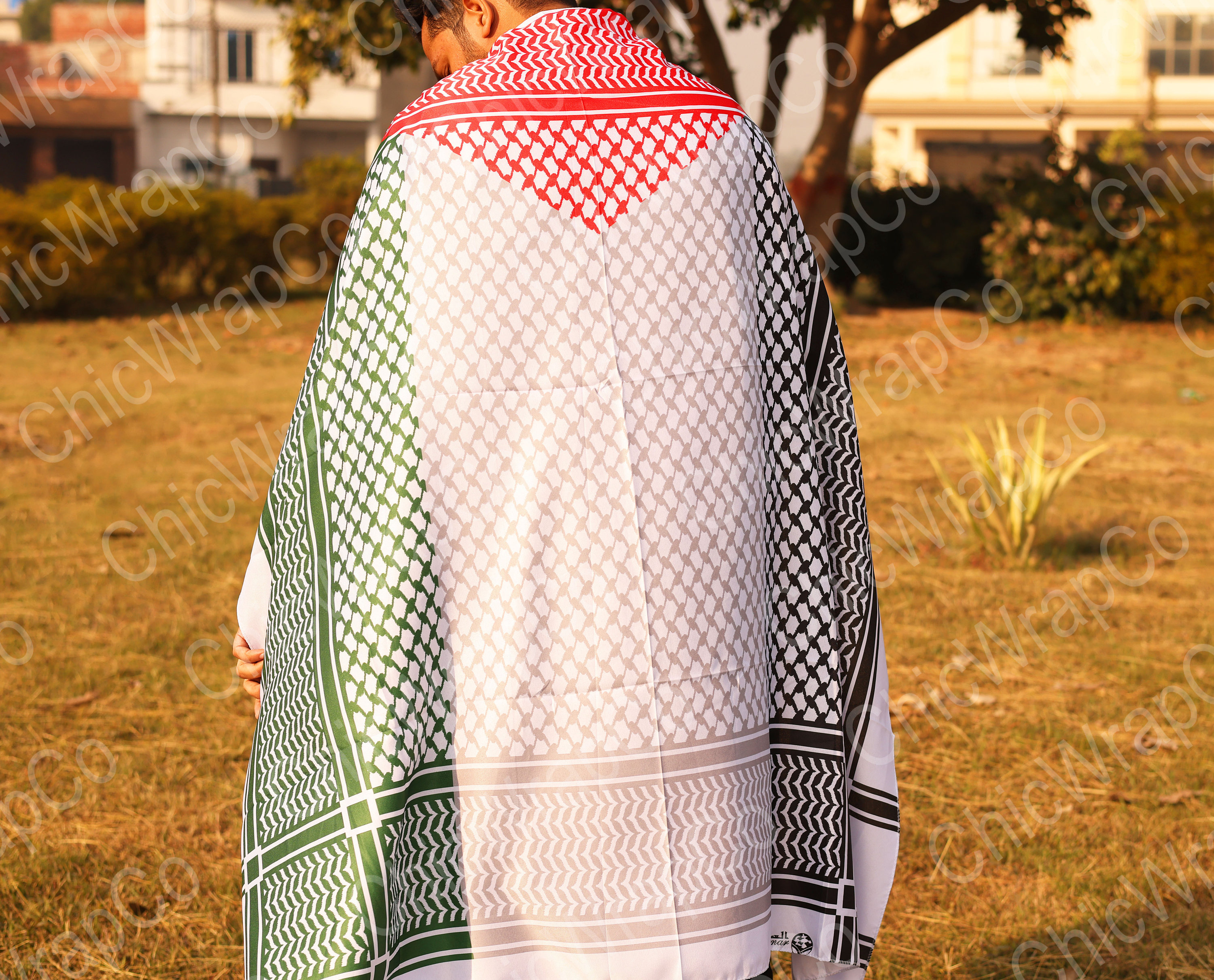 Palestinian Keffiyeh Scarf, Traditional Arab Style Arafat Hatta ...