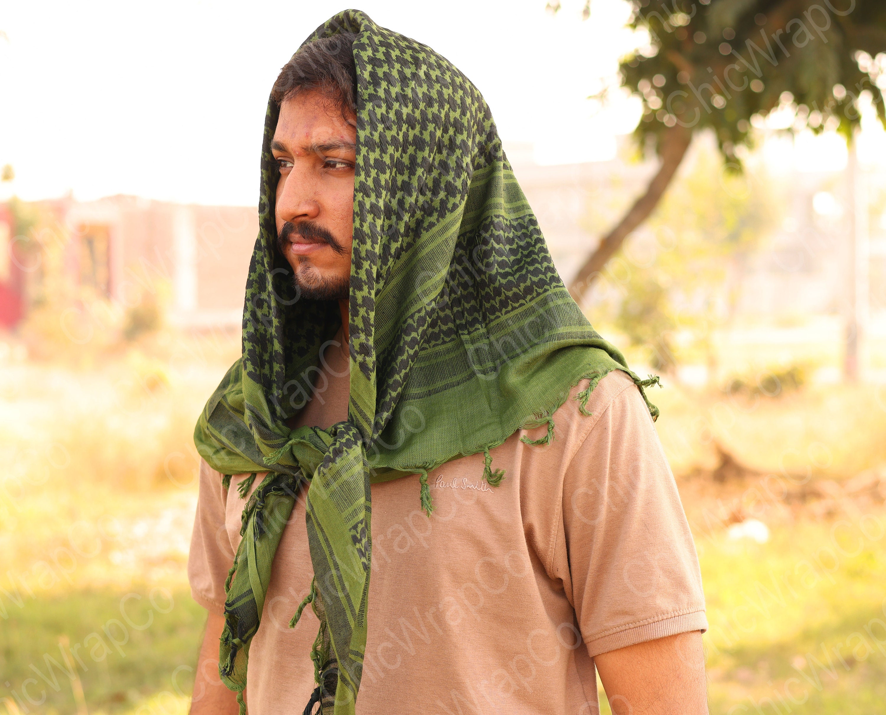 Palestinian Keffiyeh Shemagh Scarf, Arab Style Arafat Hatta Head Scarf ...