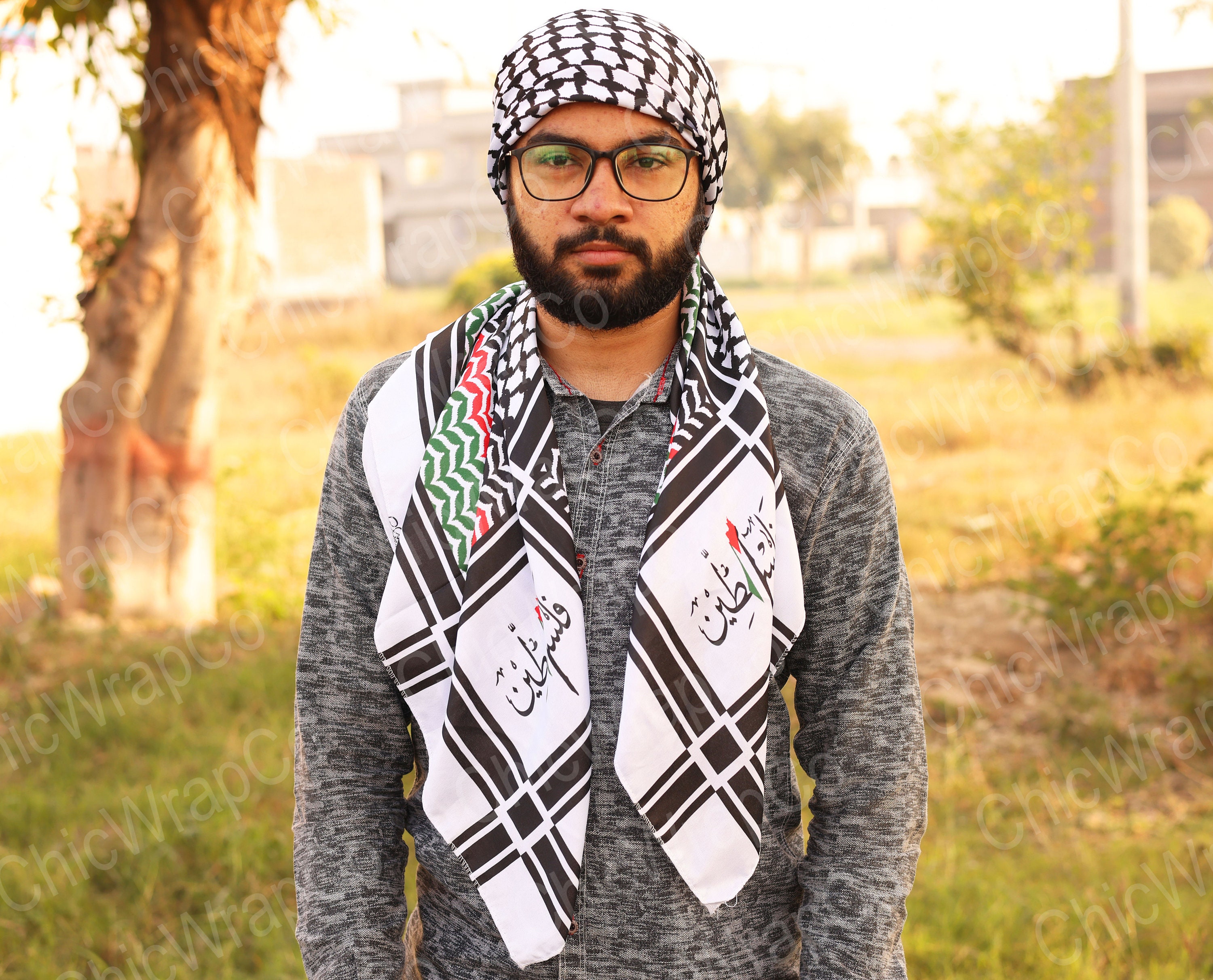 Palestinian Keffiyeh Scarf, Traditional Arab Style Arafat Hatta ...