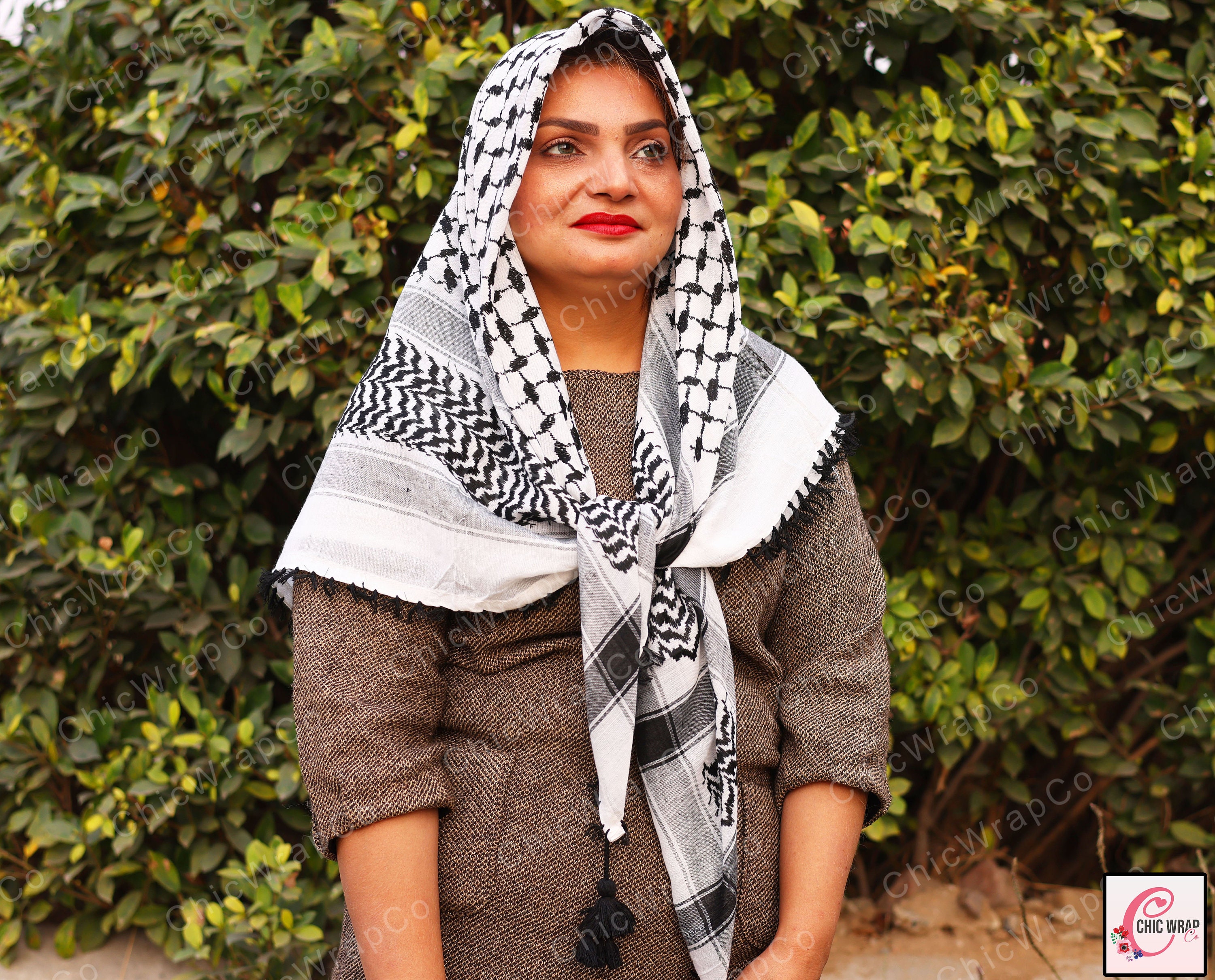Shemagh Keffiyeh Palestine Scarf, Arab Style Arafat Hatta Headscarf ...