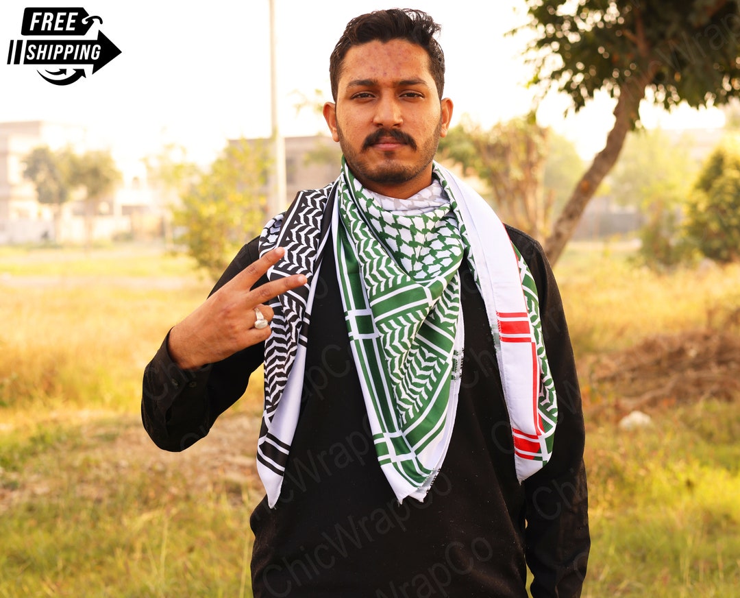 Palestinian Keffiyeh Scarf, Traditional Arab Style Arafat Hatta ...