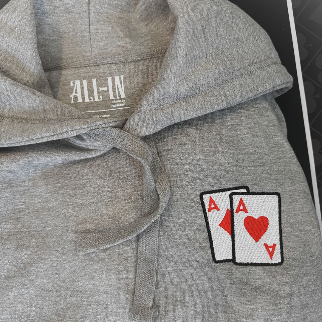 Pocket Aces Poker Hoodie - Ace of Diamonds & Ace of Hearts- Gifts for ...