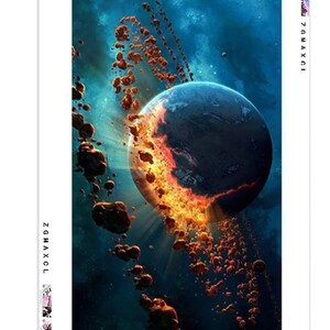 Ball of Fire Pixart Art Diamond Mosaic Painting Wall Decor - Etsy