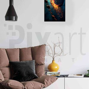 Ball of Fire Pixart Art Diamond Mosaic Painting Wall Decor - Etsy