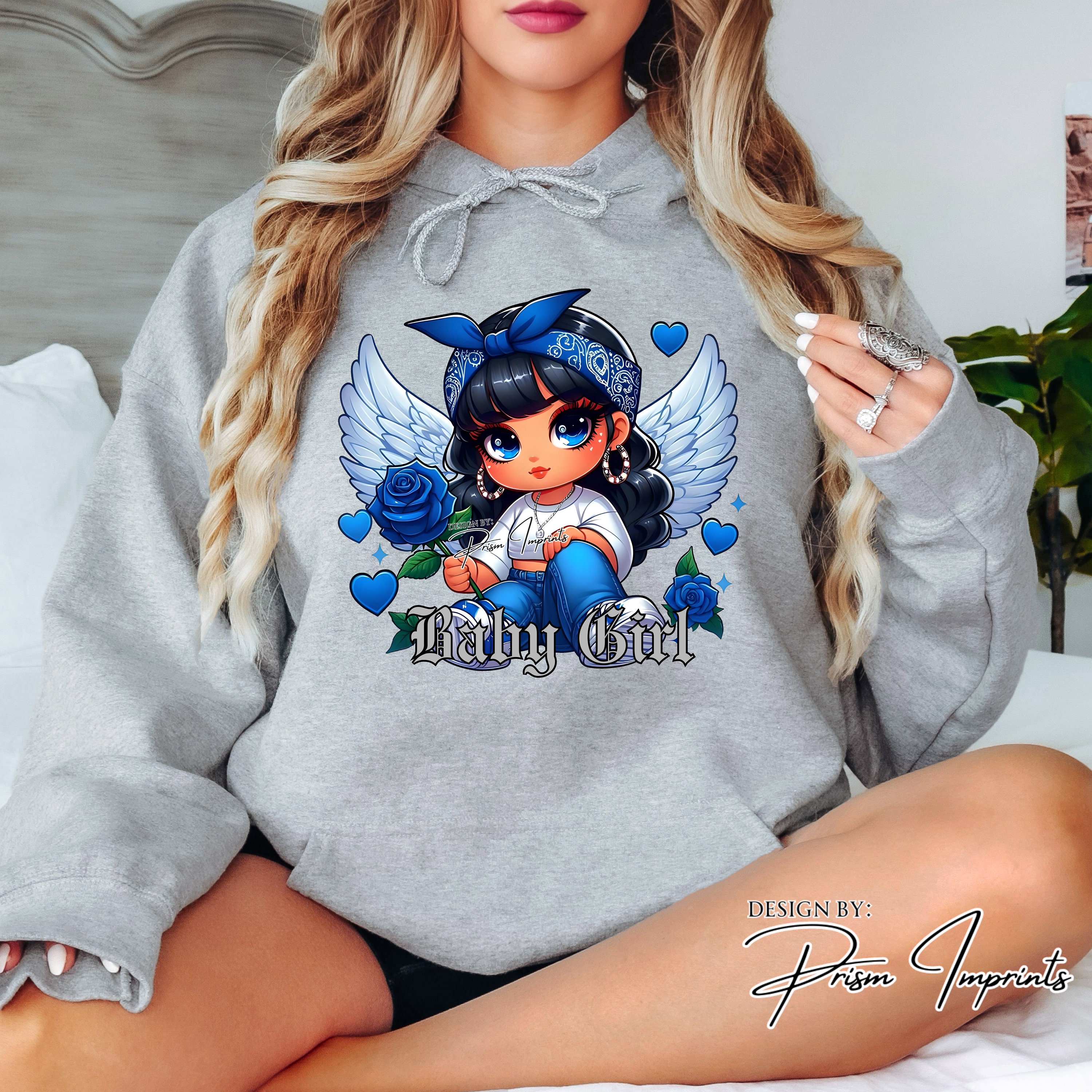 Baby Girl Angel Chicana Old-school Chola Blue Backdrop -archivo-png ...