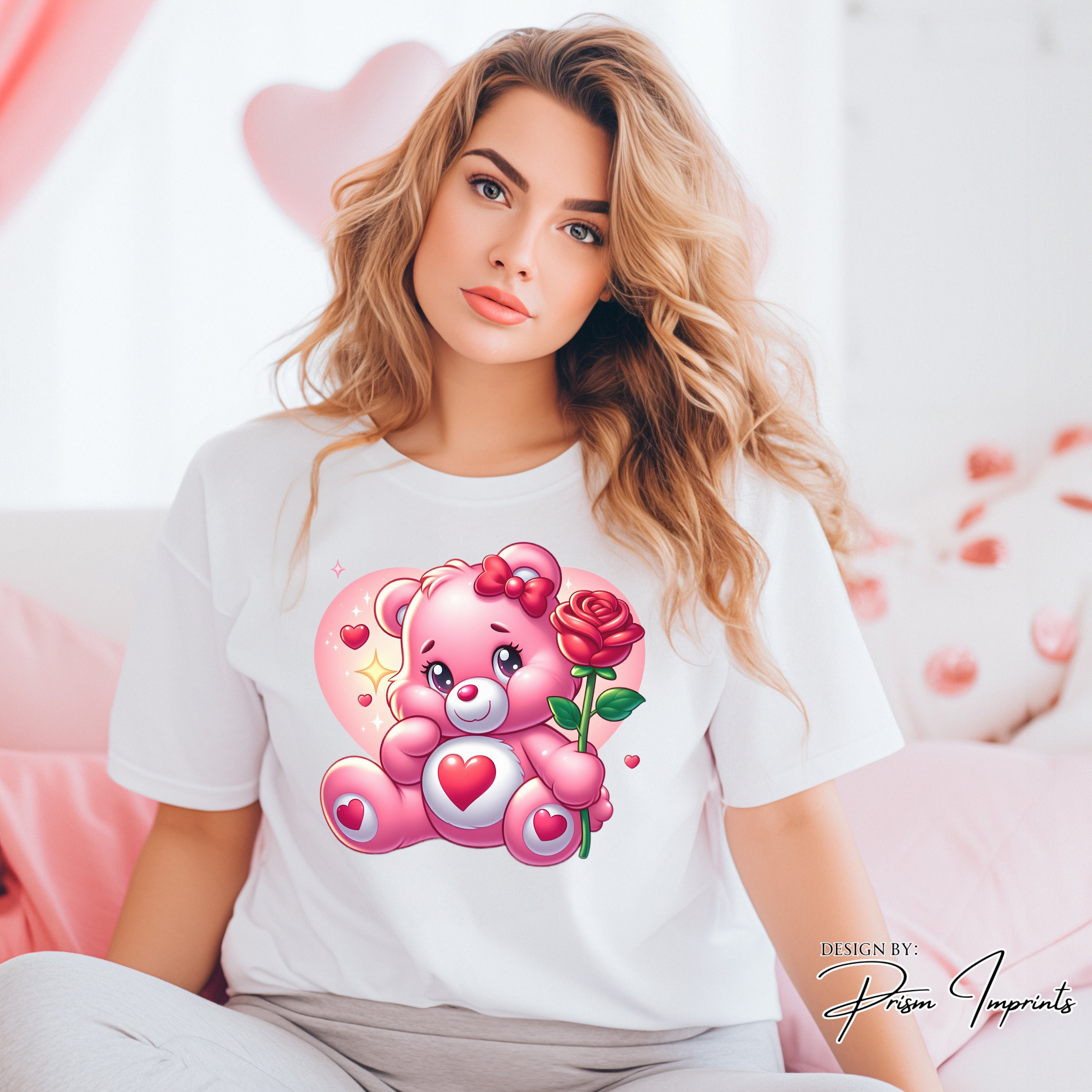 Love Care Bear: Valentines Day Shirt/sweater, PNG Only, Sublimation Png, Dtf Download Png. - Etsy
