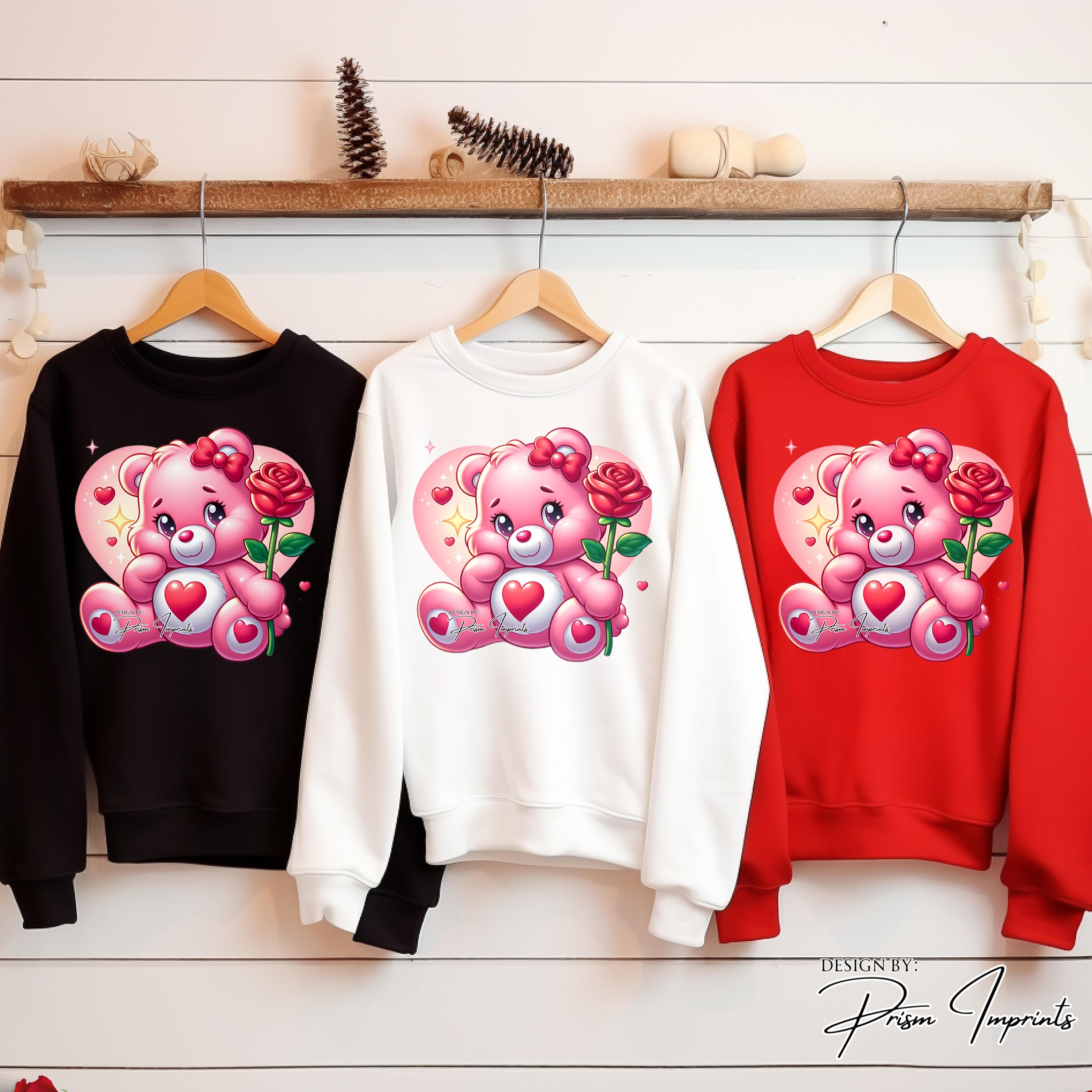 Love Care Bear: Valentines Day Shirt/sweater, PNG Only, Sublimation Png, Dtf Download Png. - Etsy