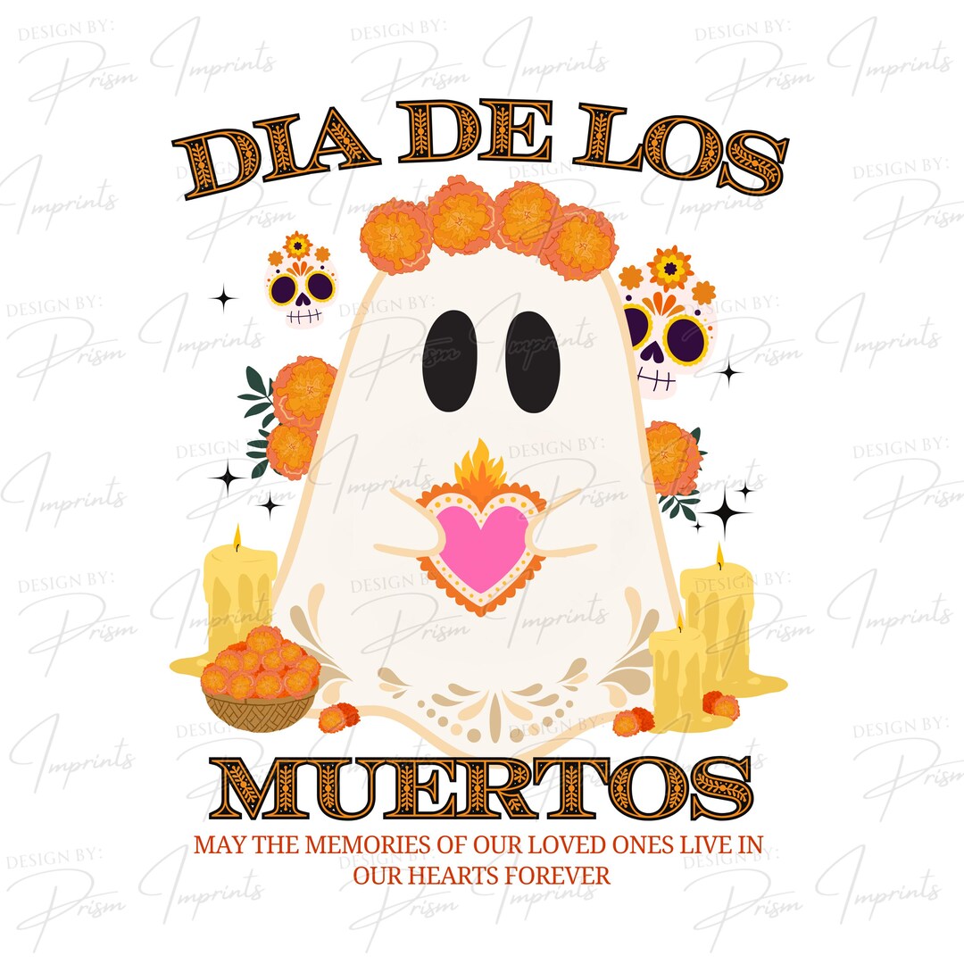 Dia De Los Muertos Ghost PNG: Shirt/sweater Design (digital Download ...