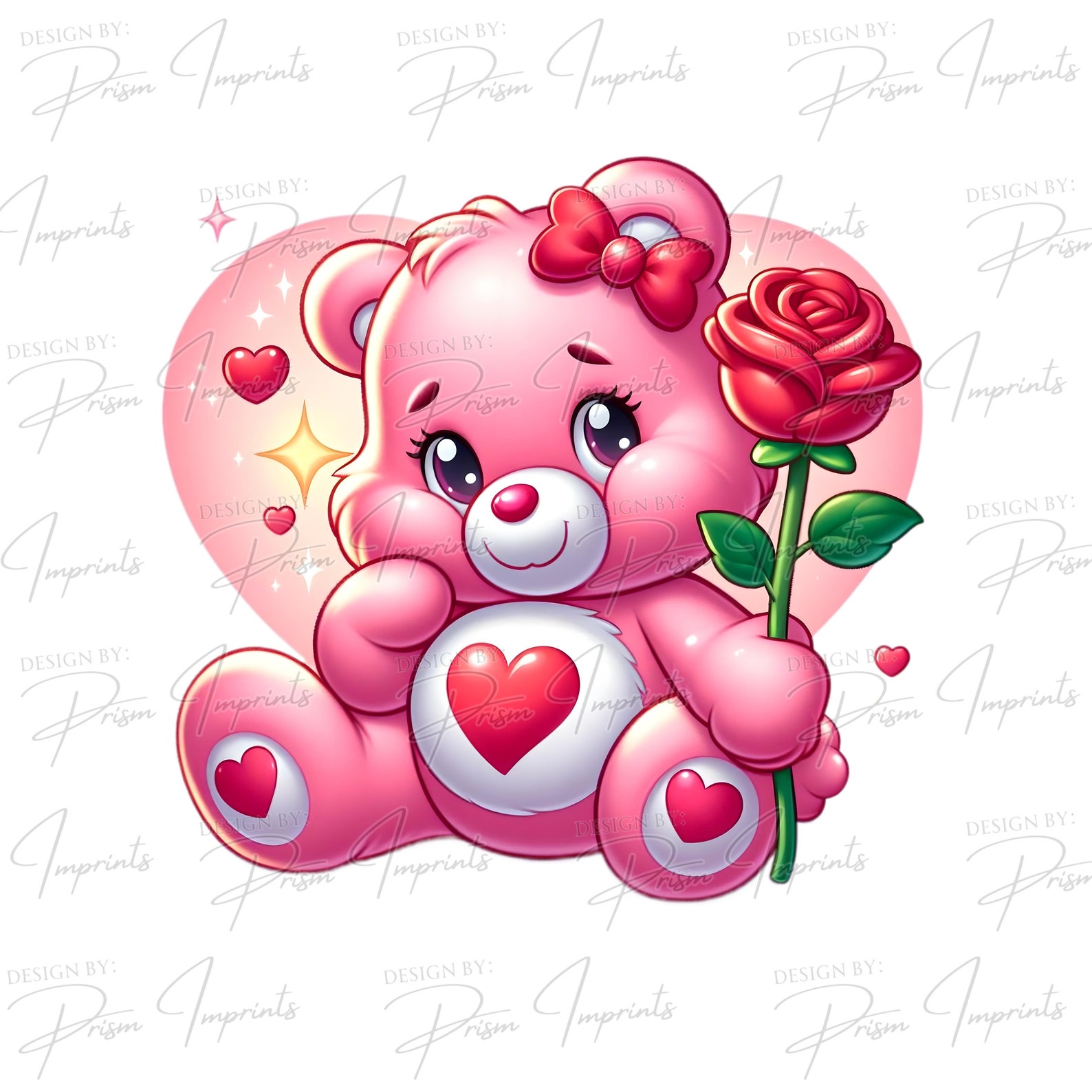 Love Care Bear: Valentines Day Shirt/sweater, PNG Only, Sublimation Png, Dtf Download Png. - Etsy