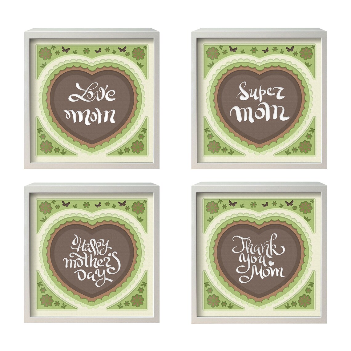 3D Mothers Day Shadow Box Svg, Pregnancy Mother Shadow Box, Mom, Mum ...