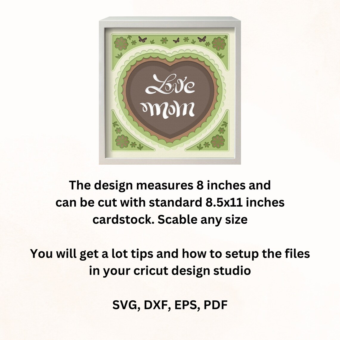 3D Mothers Day Shadow Box Svg, Pregnancy Mother Shadow Box, Mom, Mum ...