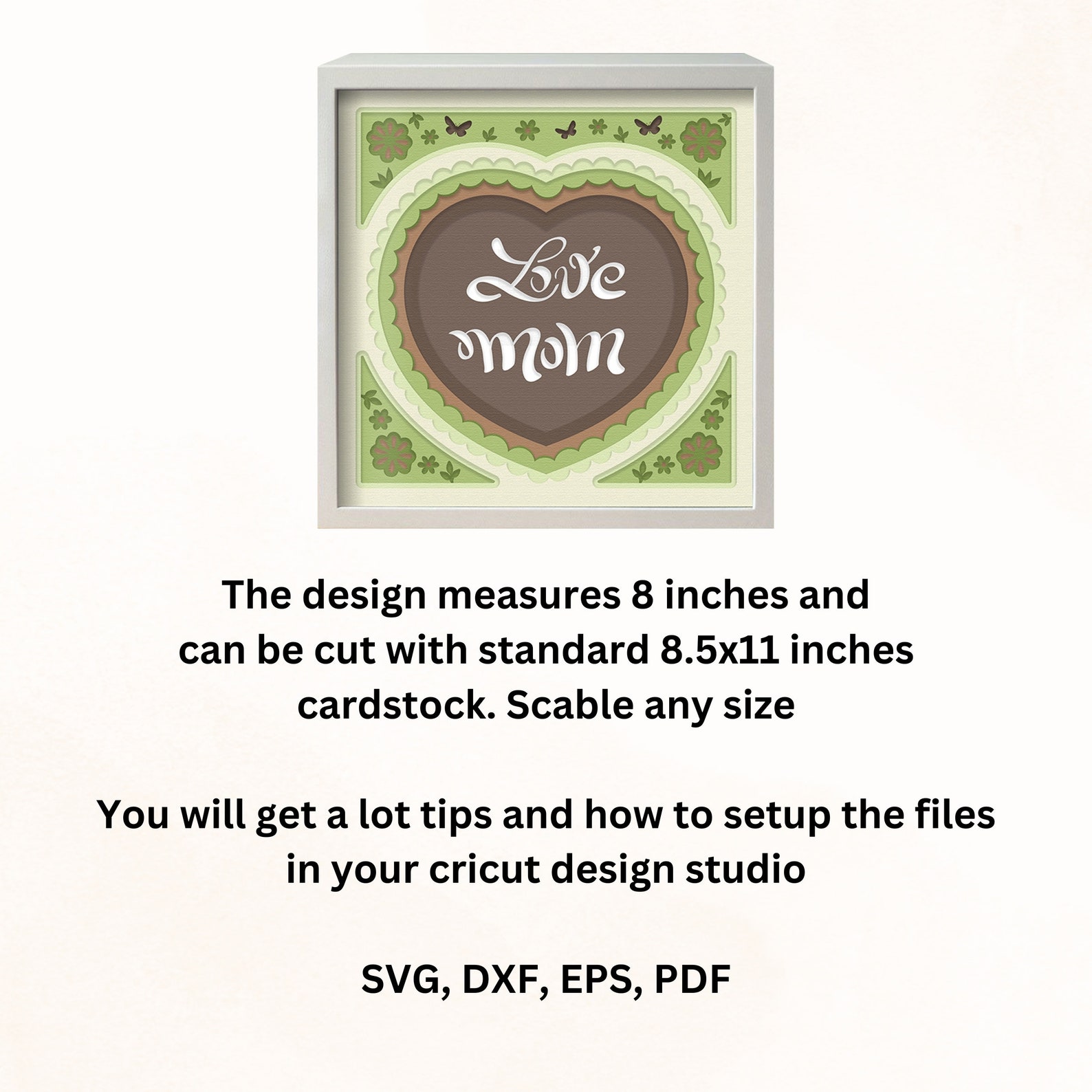 3D Mothers Day Shadow Box Svg, Pregnancy Mother Shadow Box, Mom, Mum ...