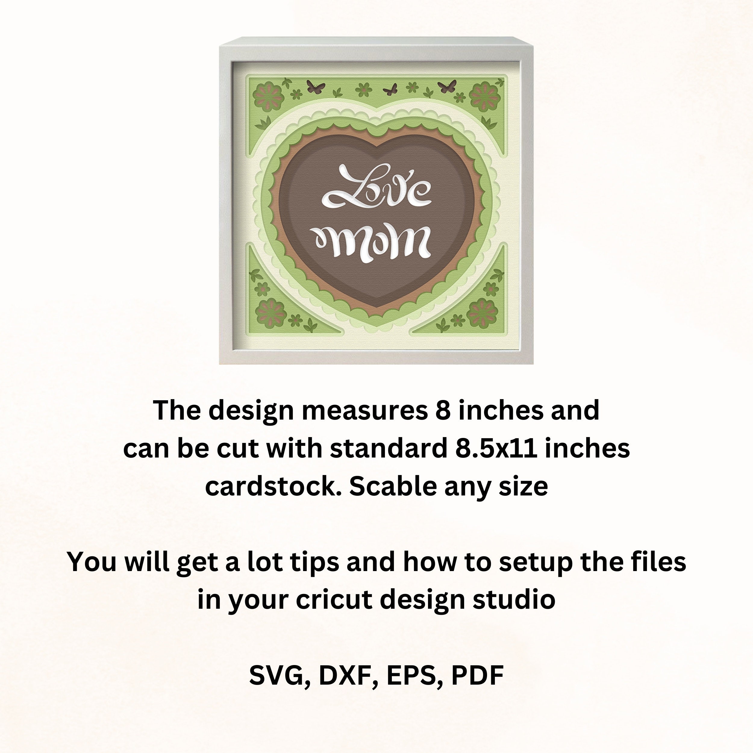 3D Mothers Day Shadow Box Svg, Pregnancy Mother Shadow Box, Mom, Mum ...