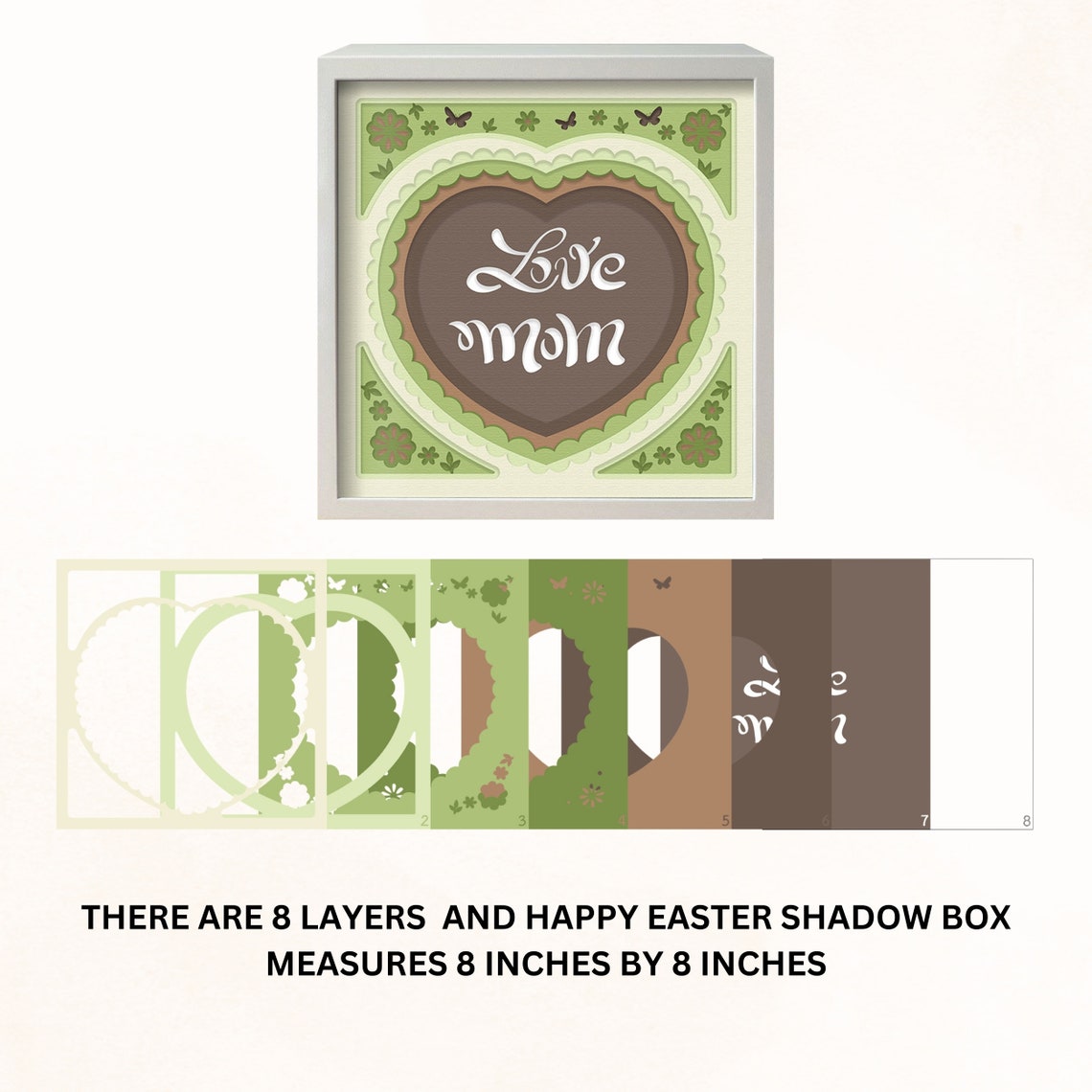 3D Mothers Day Shadow Box Svg, Pregnancy Mother Shadow Box, Mom, Mum ...