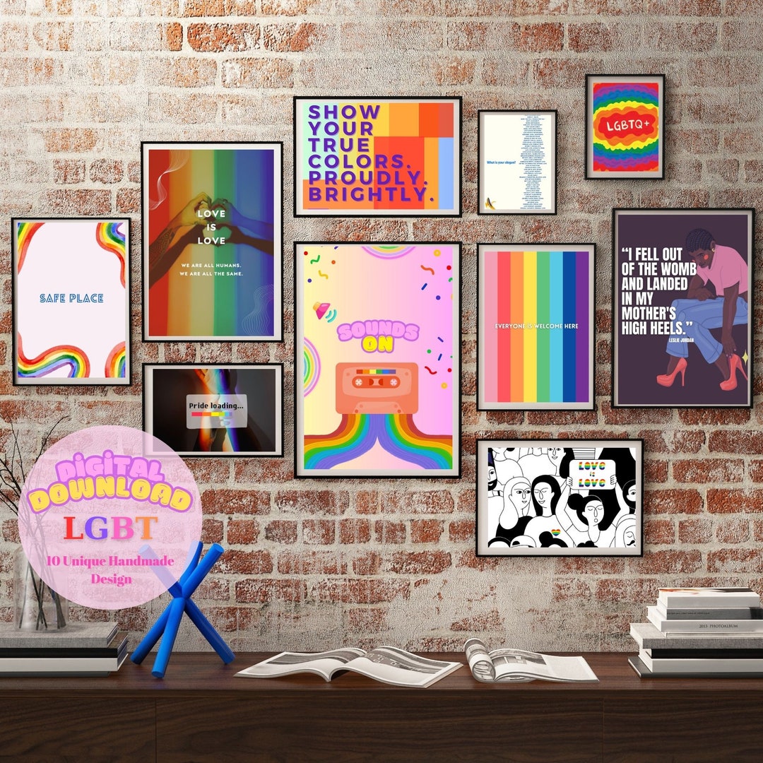 Pride Wall Decor, LGBTQ Art, LGBTQ Gifts, Digital Download, Trendy Art ...