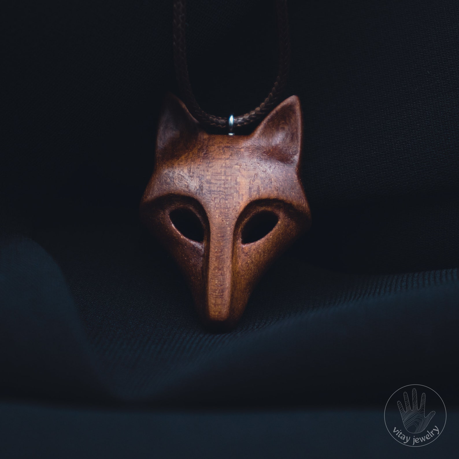 Celtic Fox Necklace, Wooden Fox Pendant, Fox Jewelry, Wood Jewelry ...