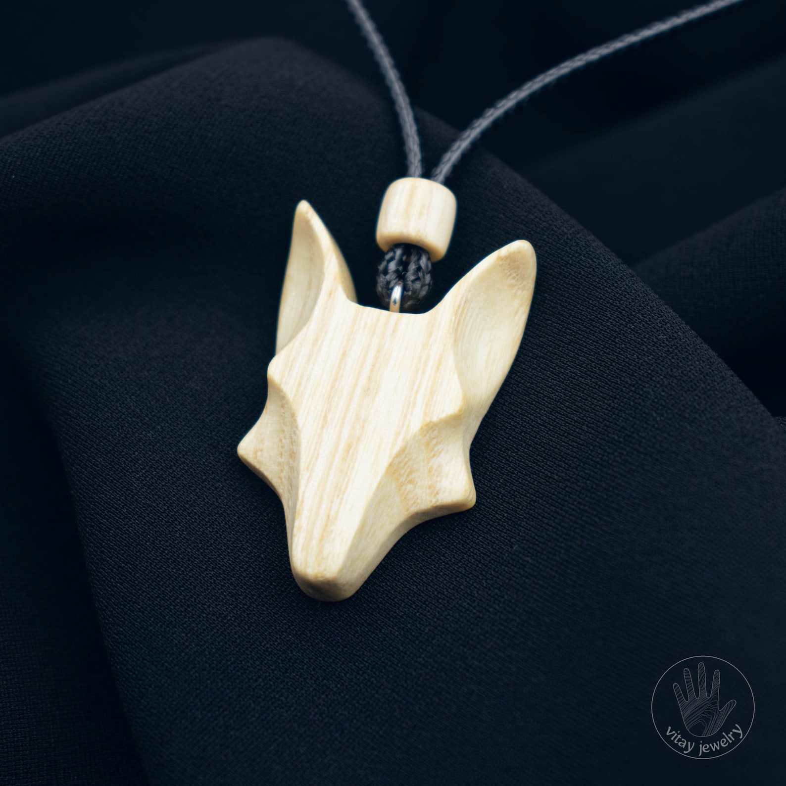 Wood Jewelry, Wolf Head Pendant, Minimalist, White Wolf Necklace ...
