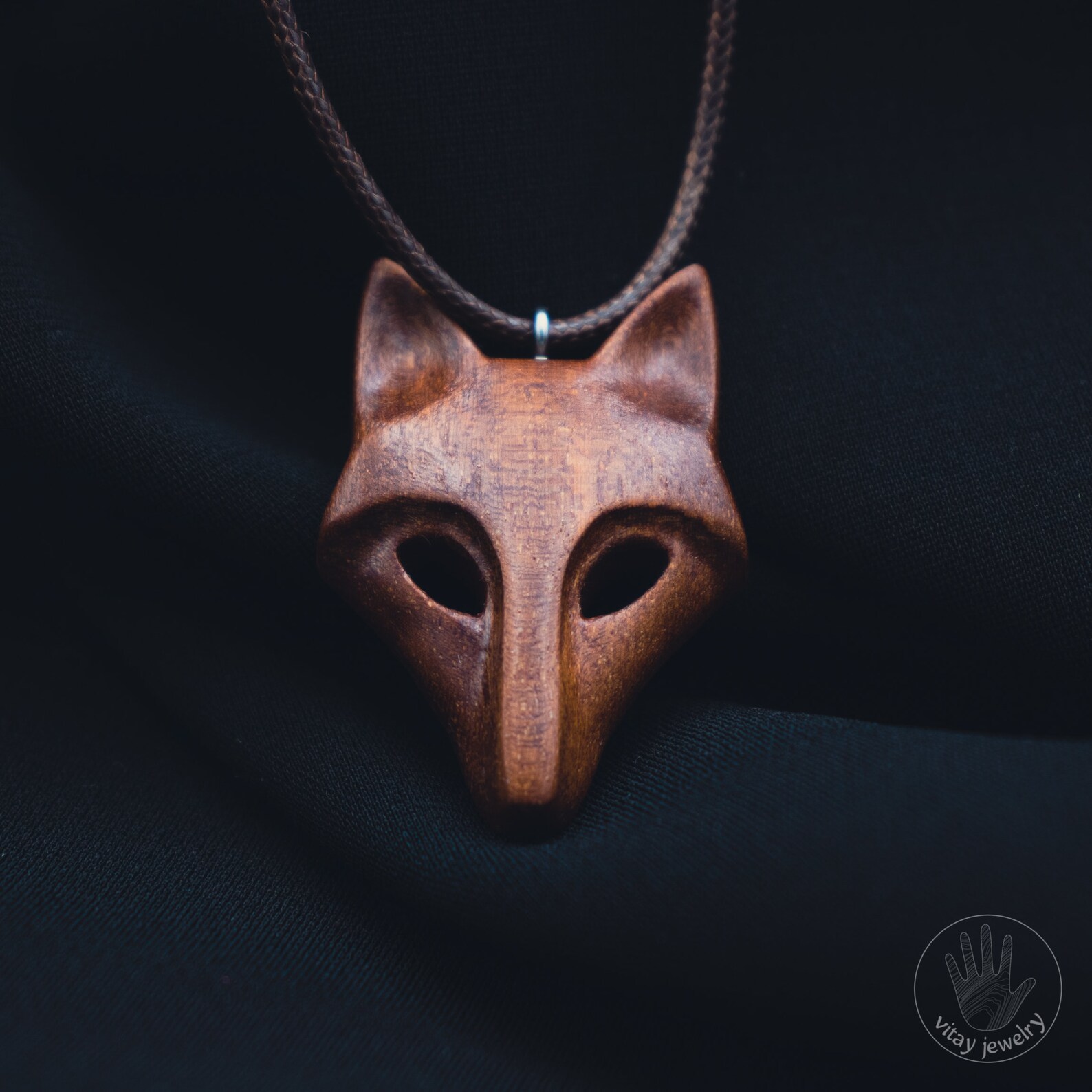 Celtic Fox Necklace, Wooden Fox Pendant, Fox Jewelry, Wood Jewelry ...