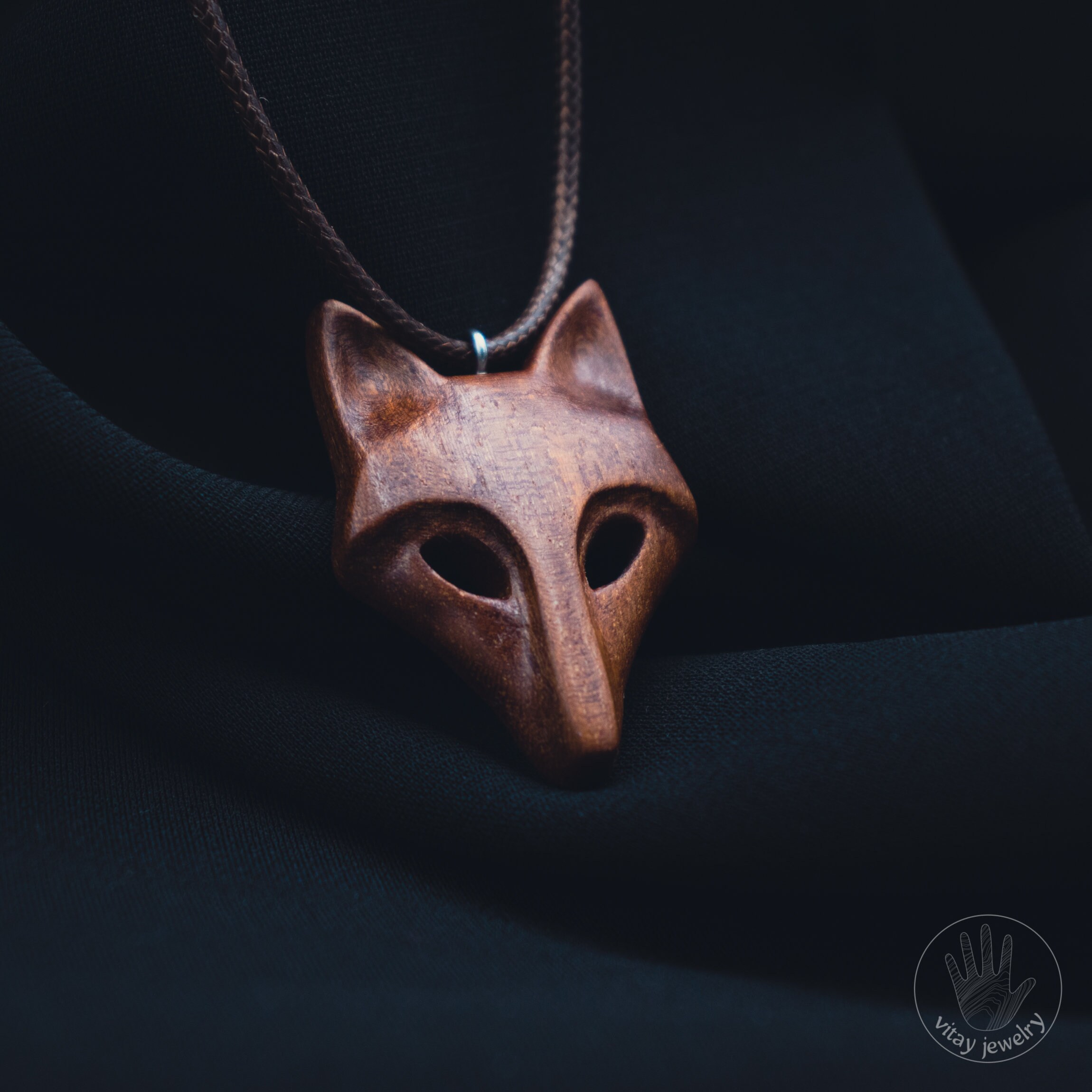 Celtic Fox Necklace, Wooden Fox Pendant, Fox Jewelry, Wood Jewelry ...