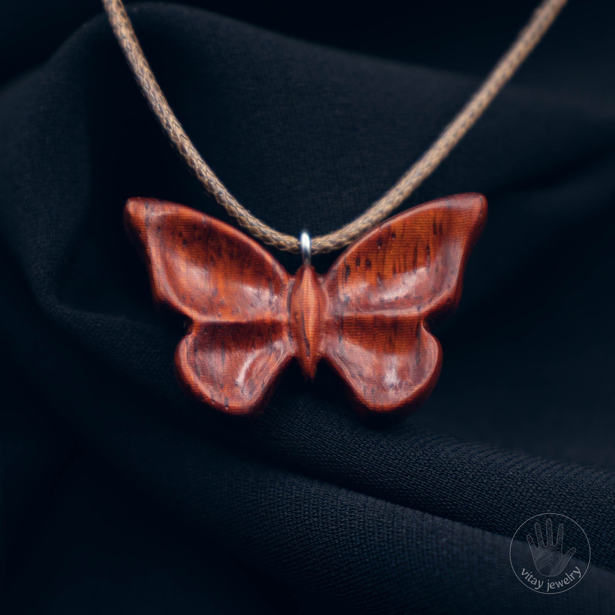 Butterfly Necklace, Butterfly Pendant Necklace, Wood Jewelry, Wooden ...
