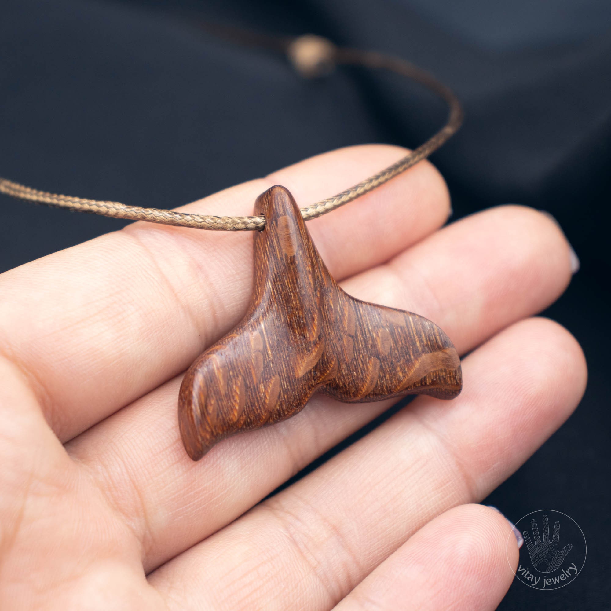 Whale Tail Whale Tail Necklace Wood Jewelry Wooden Jewelry - Etsy