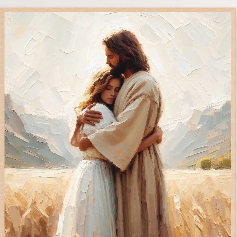 Jesus With Girl Canvas Art - Etsy