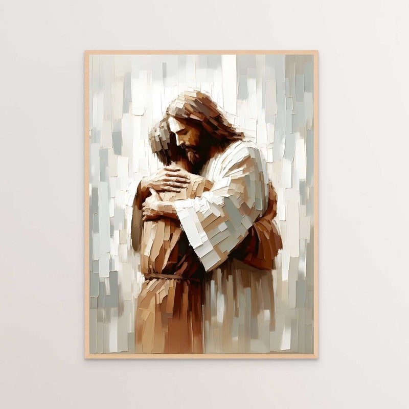 Jesus Hugging Man - Etsy