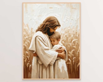 Jesus and Boy, Christian Painting, Jesus With Children Art, Jesus ...