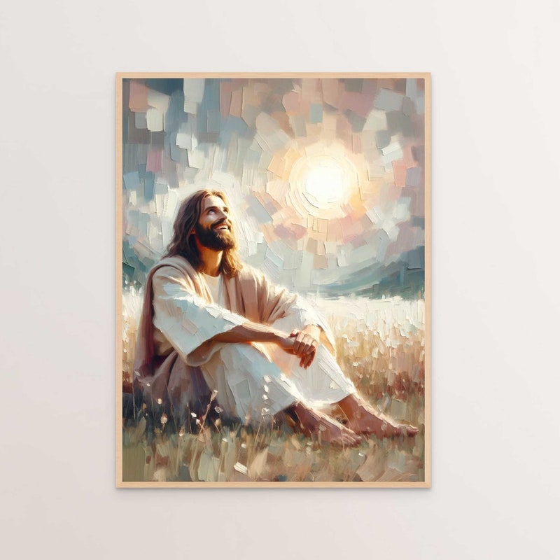 Smiling Jesus Print - Etsy